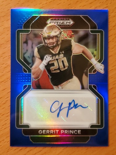 2022 Panini Prizm Draft Picks Autographs Blue #204 Gerrit Prince UAB ...