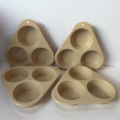 Ensar Corp. Almond Microwave ONLY Muffin Cupcake Triangle Trays Pans ...