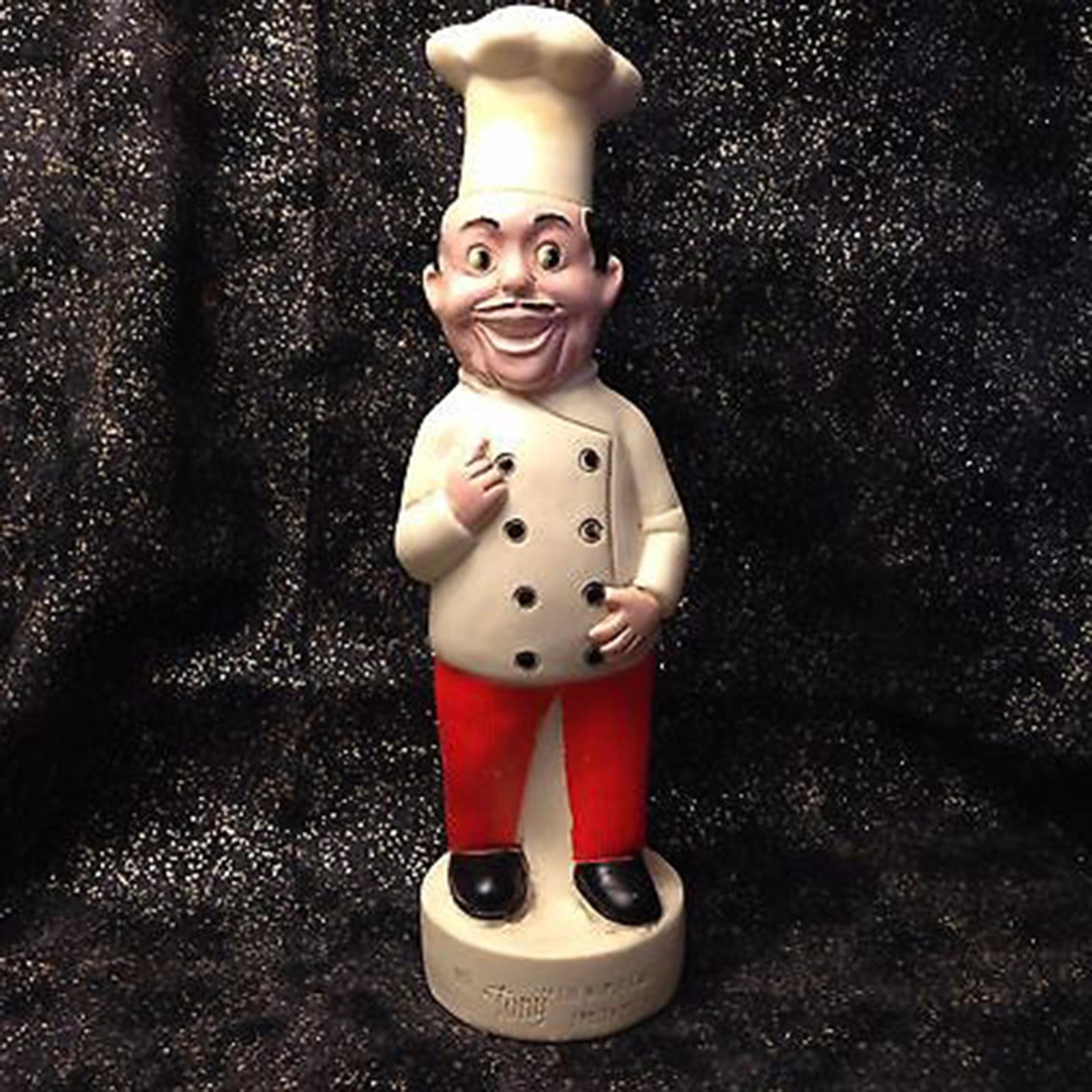 VINTAGE BRONZE TOY MOLD CAST -Mr. Tony Frozen Pizza -1970 -chef cook ...