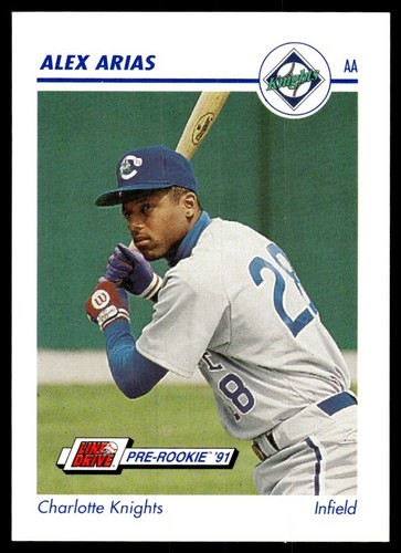1991 Line Drive AA Baseball Card Alex Arias Charlotte Knights #126 | eBay