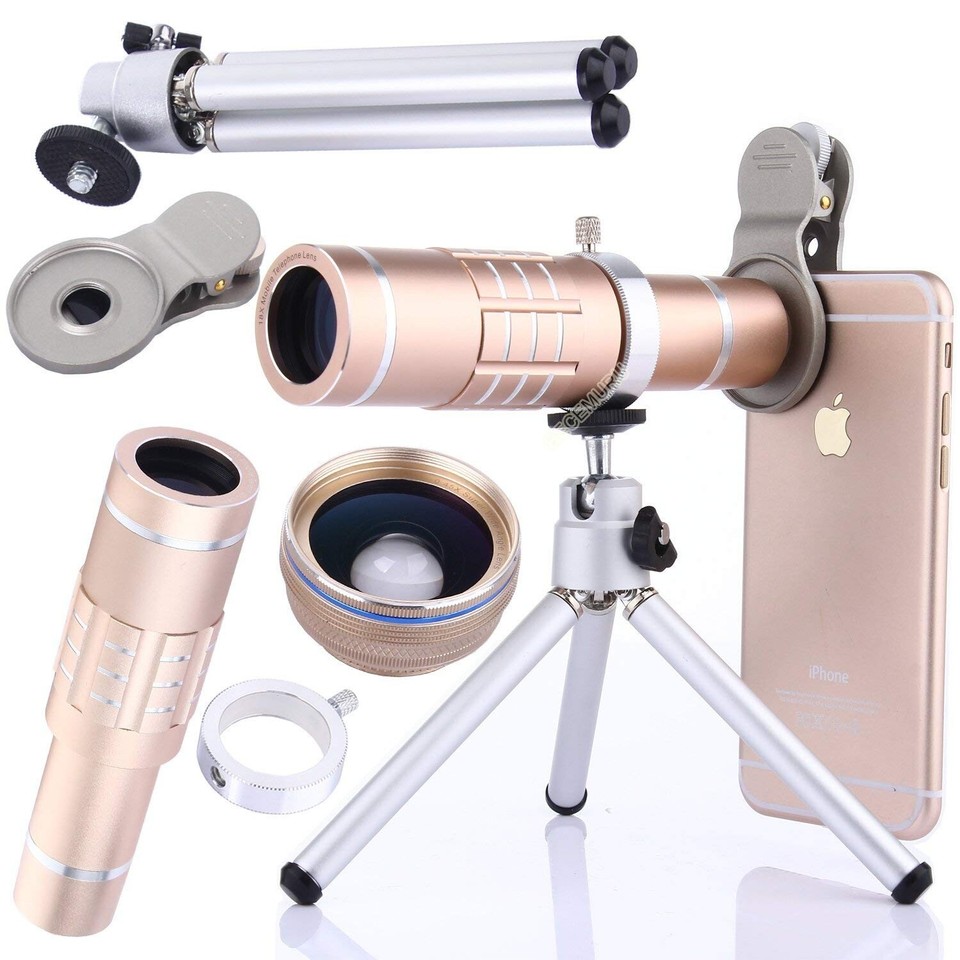 Telephoto Camera Lens for iPhone Android Telescope Tripod wide angle ...