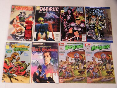 LOT (8) SciFi Horror COMIC BOOKS first issues VAMPIRELLA Mars Attacks ...