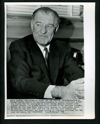 Bucky Harris named Boston Red Sox General Manager 1959 Press Photo | eBay