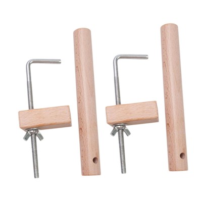 2x Warping Pegs Woven Table Clamps Wooden Desk Clamp Set Weaving Loom ...