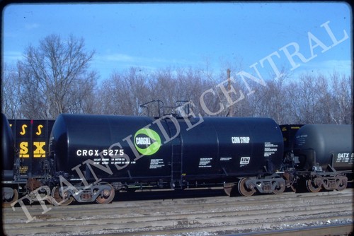 Original train slide CRGX Cargill tank car 5275, 1991 | eBay