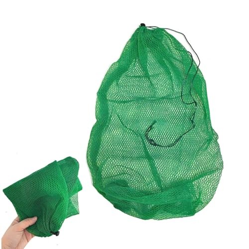 23.6x15.7 Inch Portable Fishing Net Bag for Storage Drawstring Nylon ...
