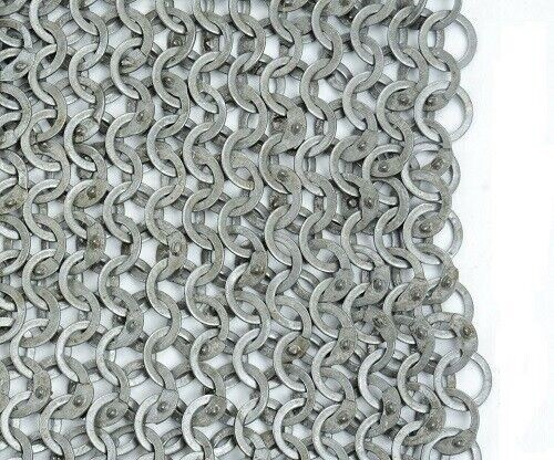 Chainmail Skirt-Alternating Mild Steel Wedge Riveted Flat Rings and ...