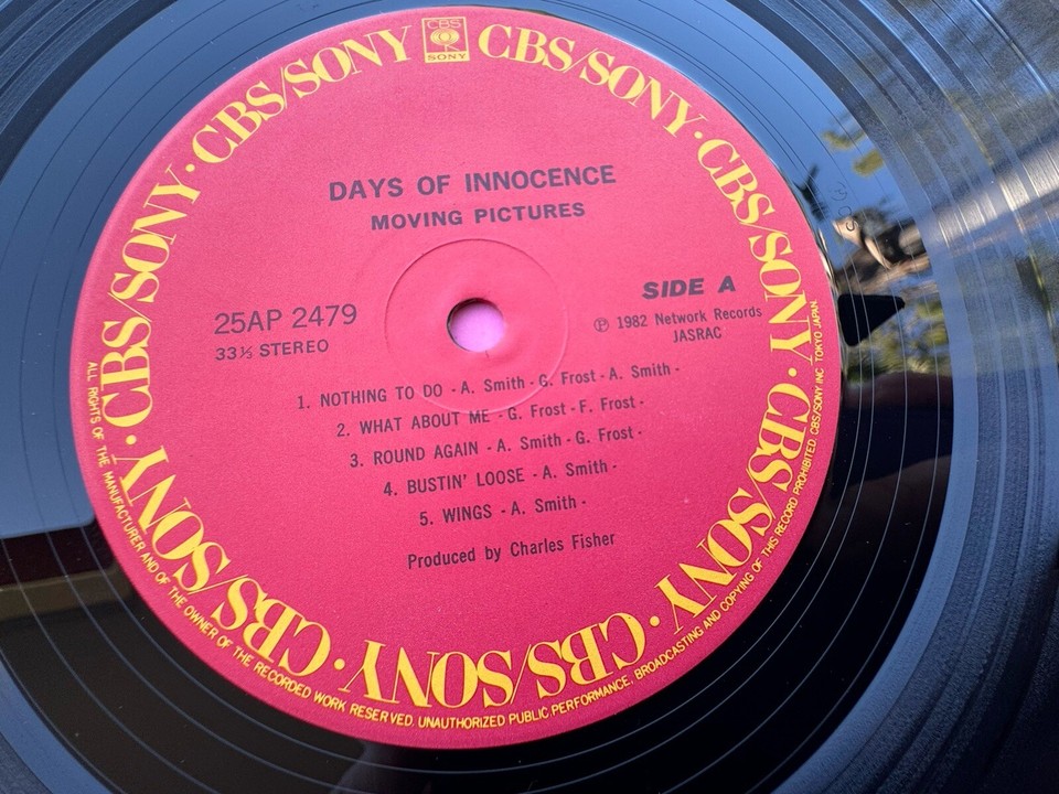 Moving Pictures Days of Innocence LP VINYL 1982. Japan Press. OZ Rock ...