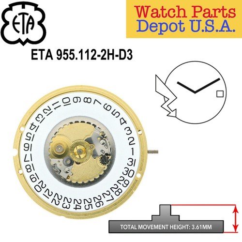 Genuine ETA 955.112 Swiss Made Quartz Movement, (Multiple Variations ...