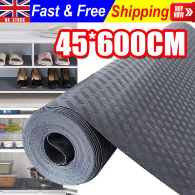 6M Non-Slip Draw Mat Shelf Liner Storage Pad Cabinet Kitchen Cupboard ...