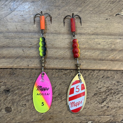2 Mepps #5 AGLIA inline Spinner Fishing Lures | eBay