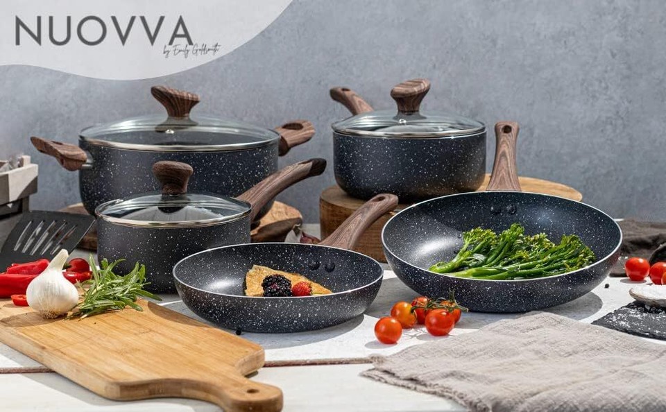 Marble Cookware Collection: Frying Pans, Woks, Sauté Pans, and ...