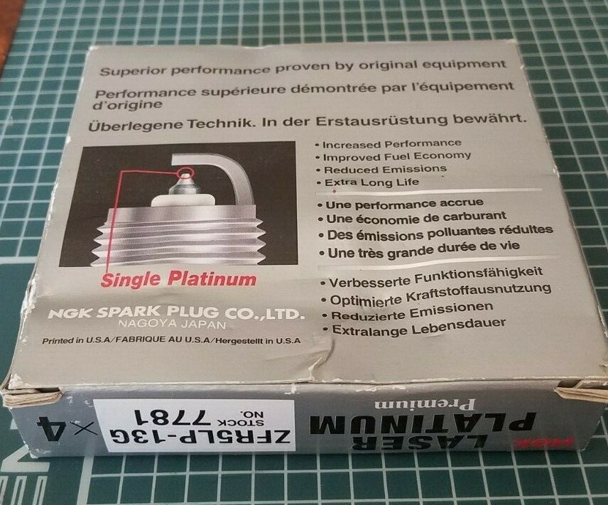 4 NGK Laser Platinum Plug Spark Plugs 7781 ZFR5LP-13G Chrysler Dodge 3. ...