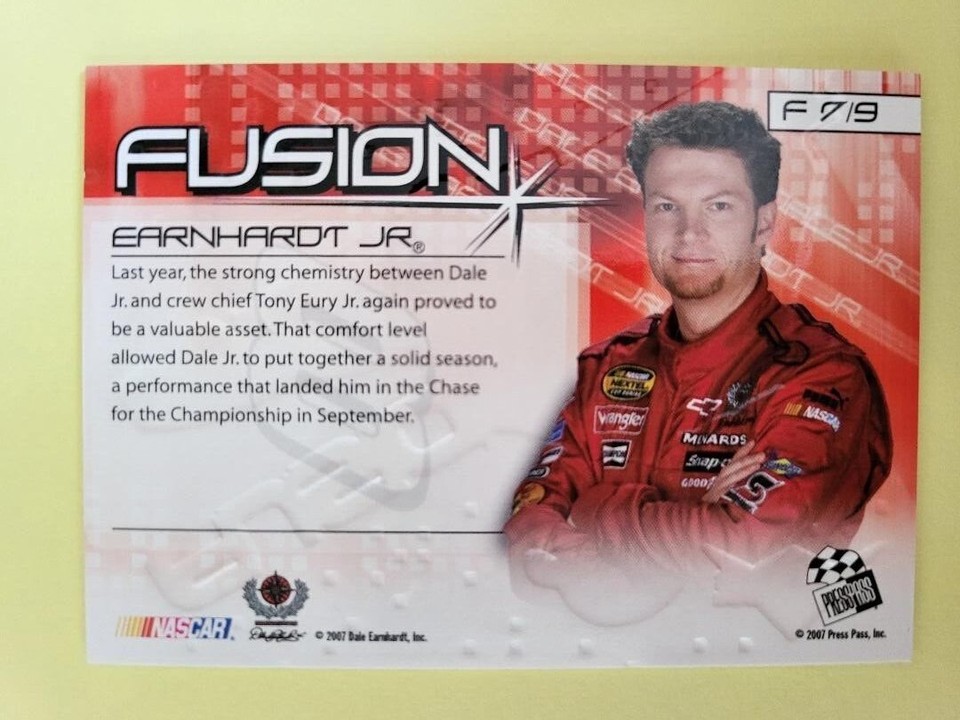 2007 Press Pass Stealth Dale Earnhardt Jr. Fusion #F7 | eBay