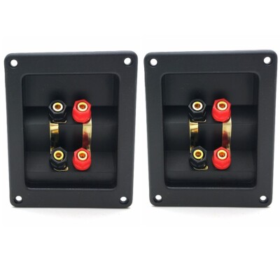 2 Pack Speaker Box Double Terminal Cups 2 Power Speaker Dual Connection ...
