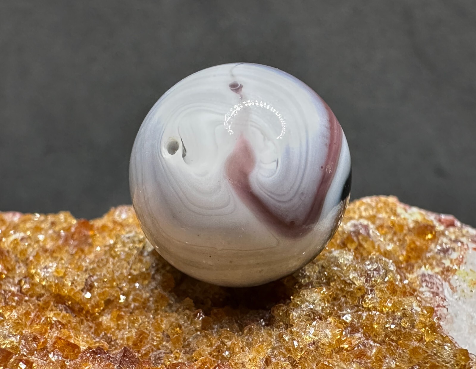 Wonderful Vintage M.F. Christensen CAC Akro Slag Marble - Purple ...
