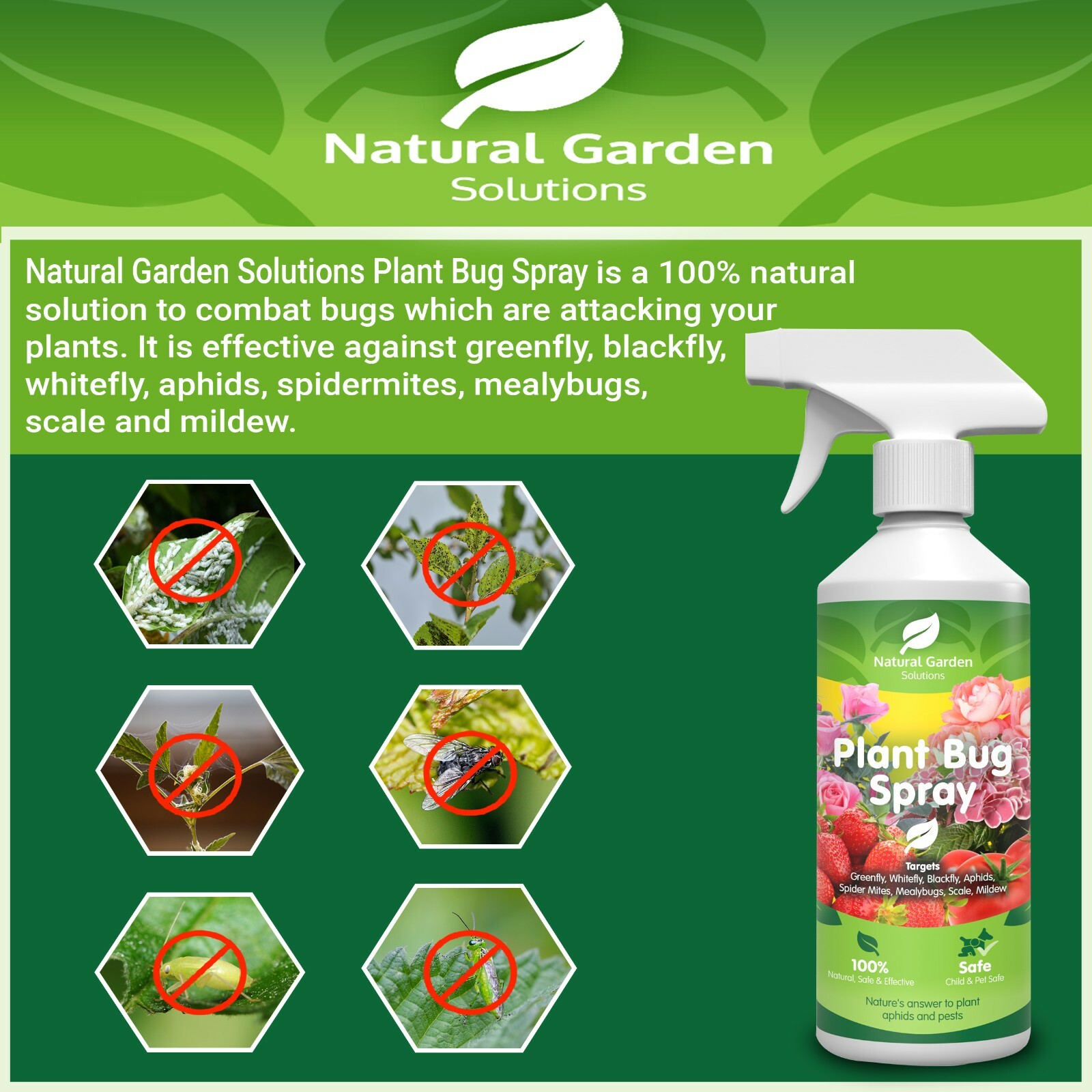 ORGANIC PLANT SPRAY BIG VALUE 1L Greenfly Whitefly Blackfly Aphids ...