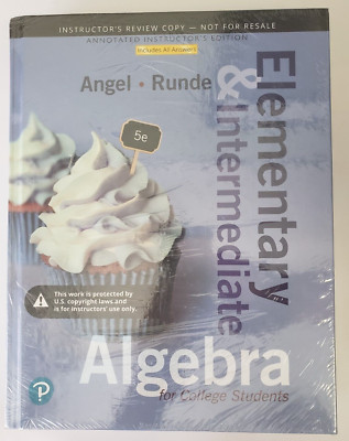 Elementary & Intermediate Algebra (5th edition) ANNOTATED INSTRUCTOR'S EDITION 9780134758947| eBay