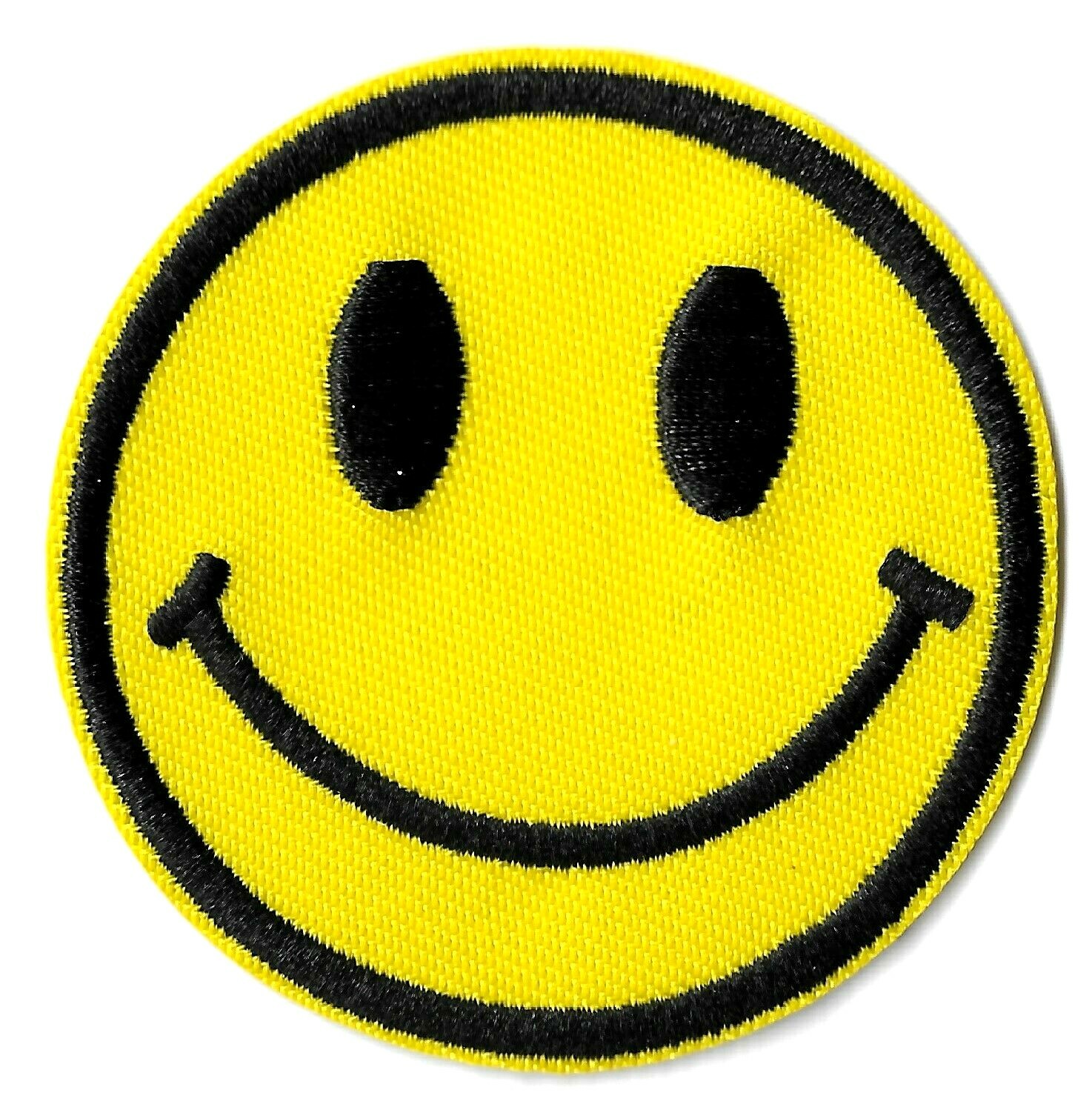Smiley Face - Yellow Happy Smile Patch Emblem Symbol Badge Halloween or ...