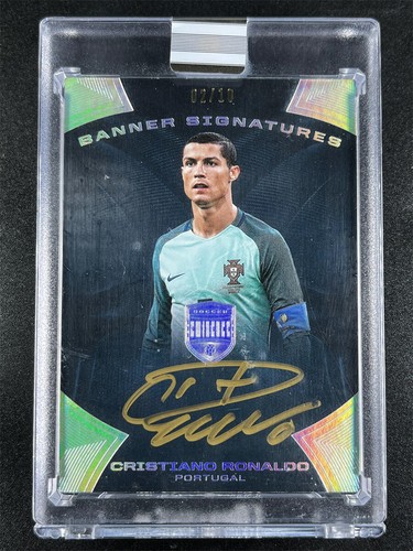 2018 Panini Eminence FIFA Cristiano Ronaldo Gold Banner Auto /10 | eBay