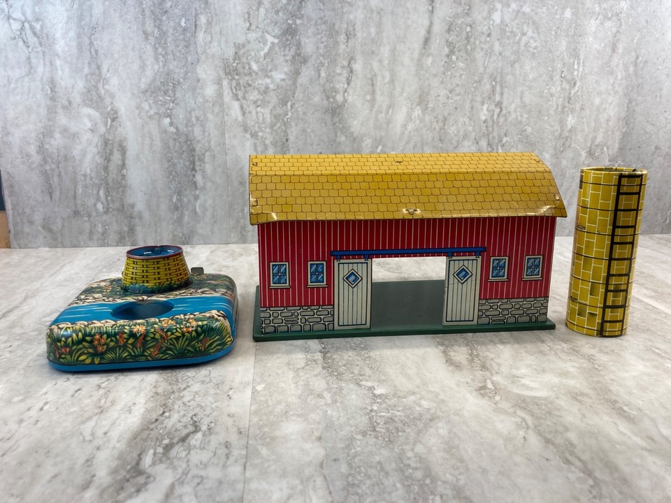 Vintage Tin Animal Farm Red Barn - 1960s - Toy By Ohio Art | eBay