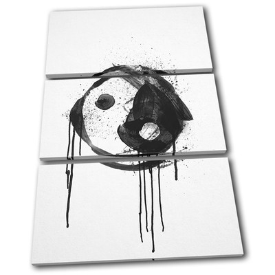 Peace Ying Yang Abstract Illustration TREBLE TOILE murale ART Photo ...