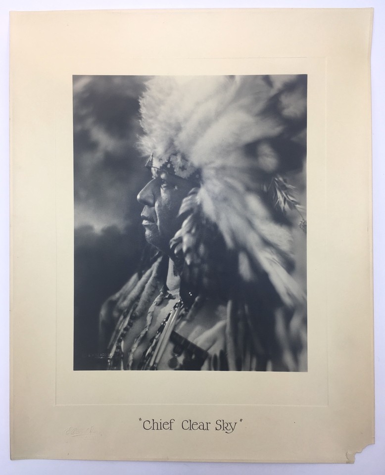 Chief Thunderbird: Signed Photograph w/ Two Further Native American ...
