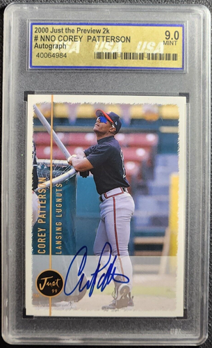 COREY PATTERSON 2000 Just Imagine AUTO SIGNED ROOKIE BASEBALL CARD ...