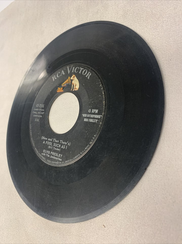 Elvis Presley - “I Need Your Love Tonight/A Fool Such As I” 7” 45 RPM ...