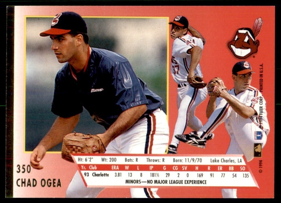 1994 Fleer Ultra #350 Chad Ogea Rookie | eBay