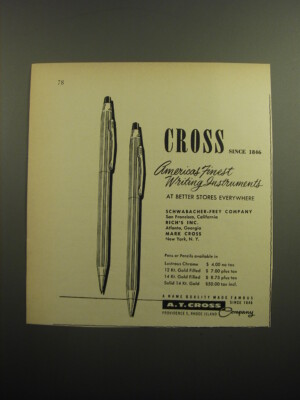 1960 Cross Pens Advertisement - America's finest writing instruments | eBay