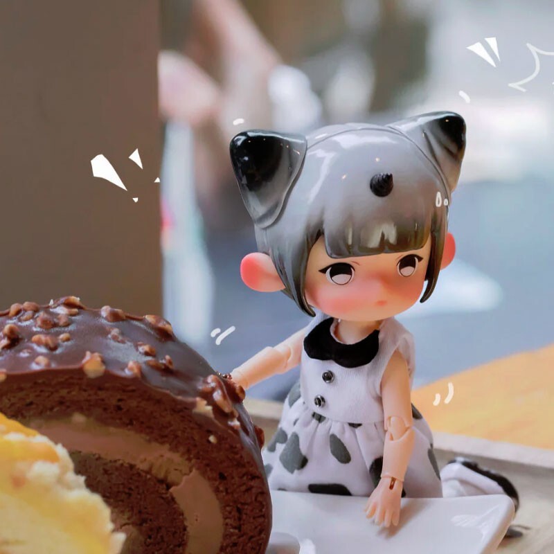 1/12 scale Bjd Doll full set cloth shoes Penny's Blind box Cute Cow cat ...