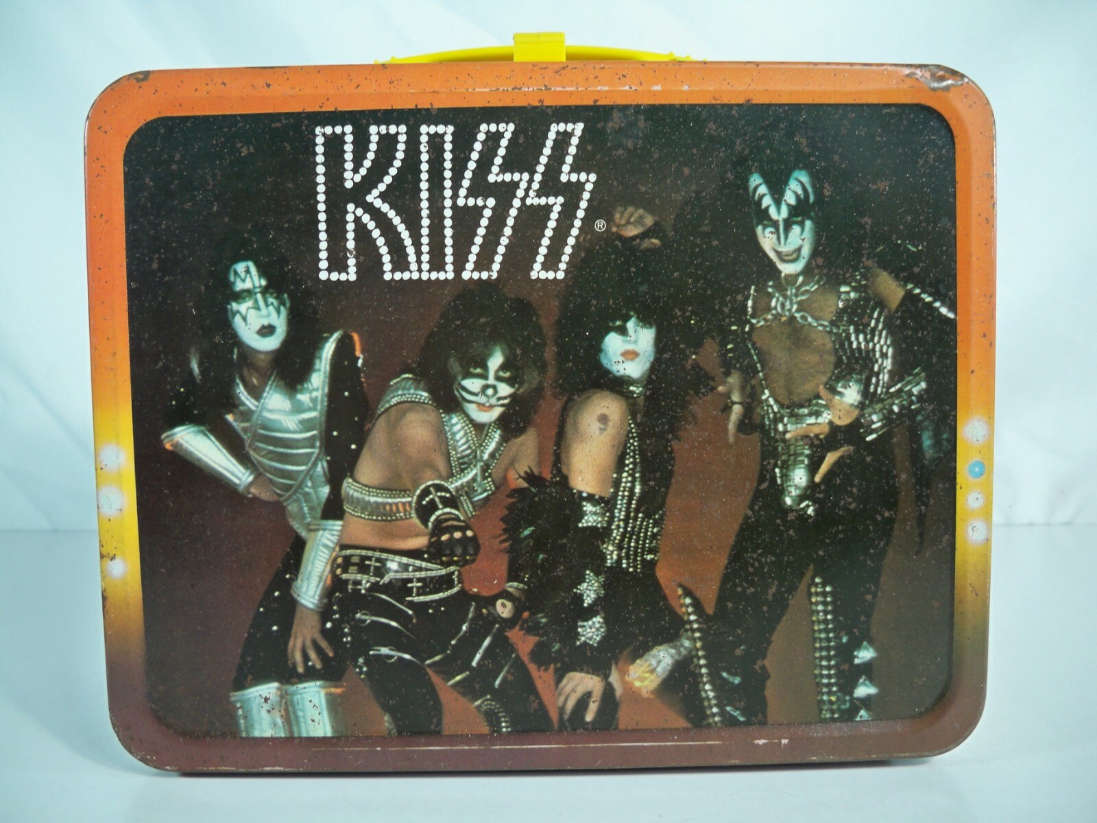 K22i99372 KISS METAL LUNCHBOX W/ THERMOS 1977 KING-SEELEY VINTAGE ...