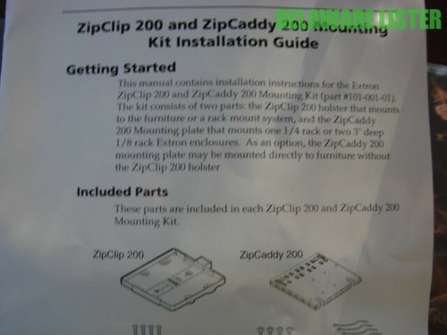 EXTRON 101-001-01 Zip Clip 200 Mounting Kit for 1/8 & 1/4 Rack Width ...