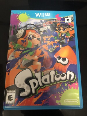 SPLATOON WII U NINTENDO WIIU WII U GAME & CASE EXCELLENT SHAPE NES HQ ...