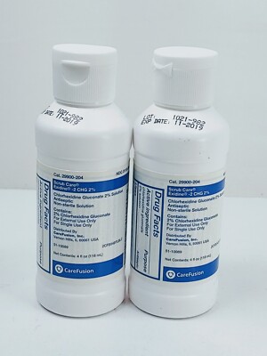 2 BD Scrub Care Exidine -2 CHG 2% Chlorhexidine Non-Sterile Solution ...