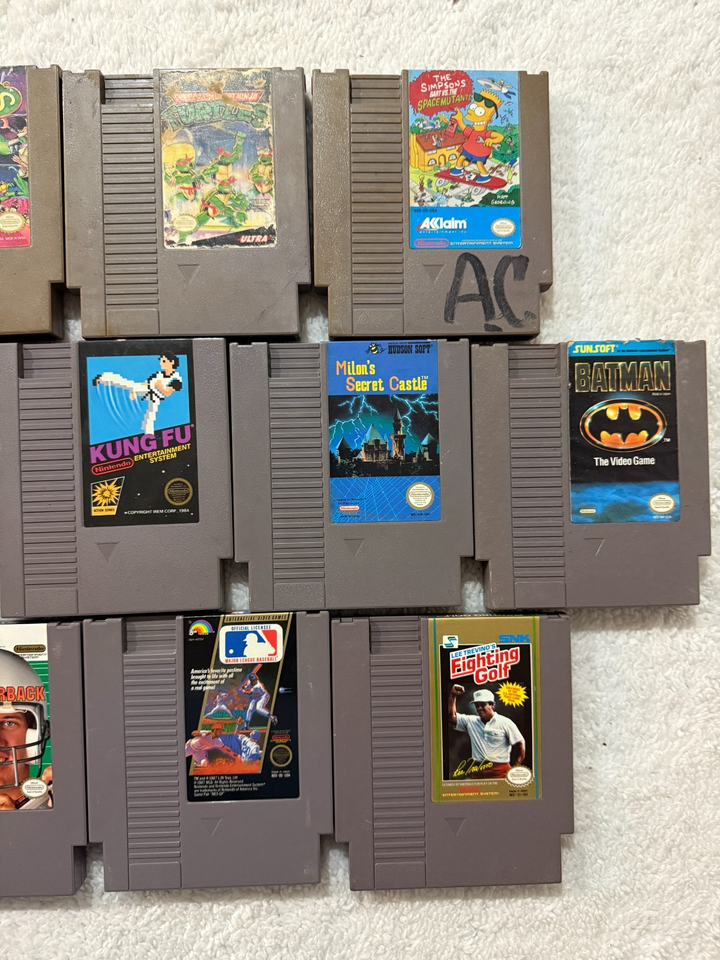 Nintendo NES-101 Top Loader Console Bundle Dog Bone Controller 16 Games ...