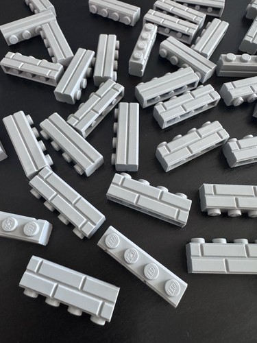 LOT 50 BRAND NEW LEGO 1x4 LIGHT GRAY BRICK WALL MASONRY CASTLE 15533 ...