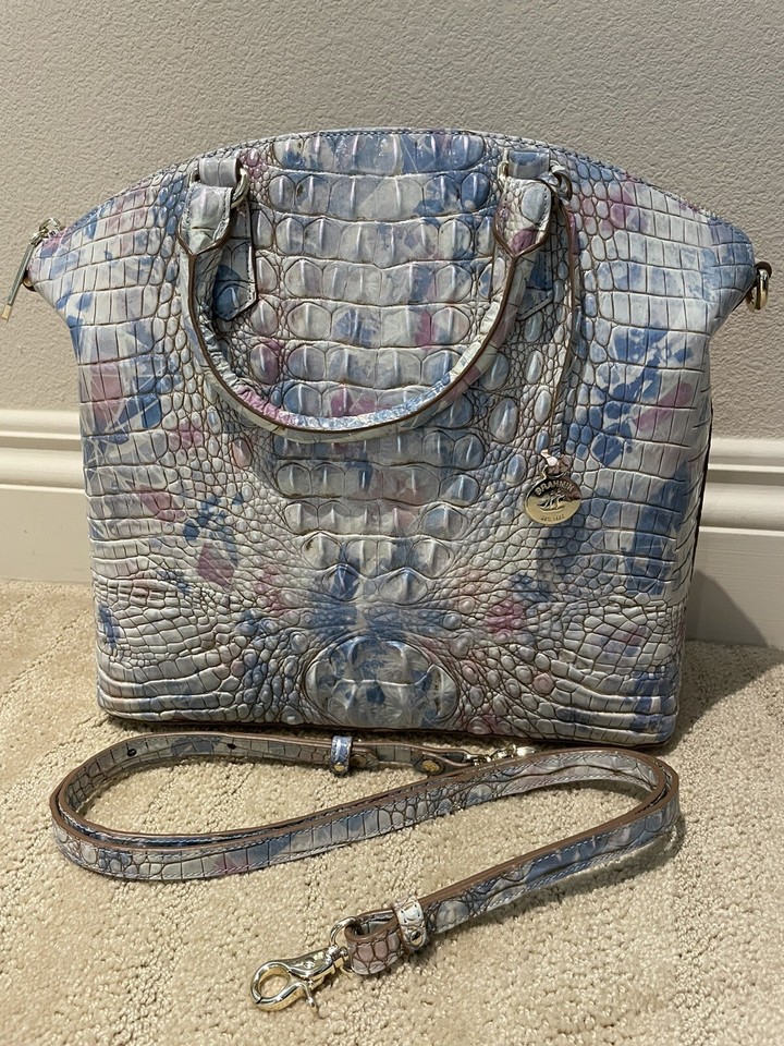 Brahmin Large Duxbury Reverie Melborne Leather Satchel NWT Marble | eBay