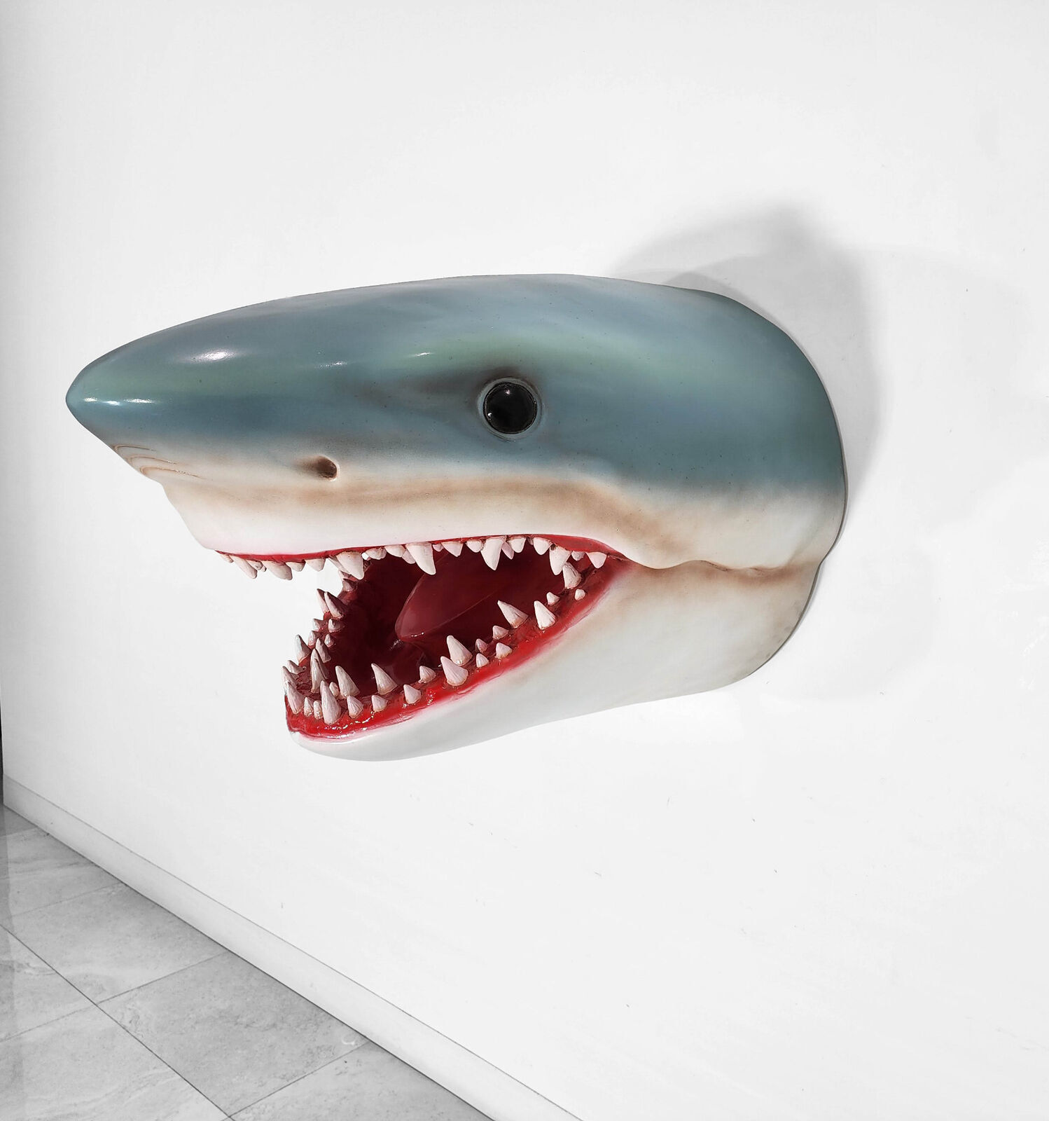 Shark - Shark Statue - Shark Head - Life Size Shark Head - Wall Mount ...