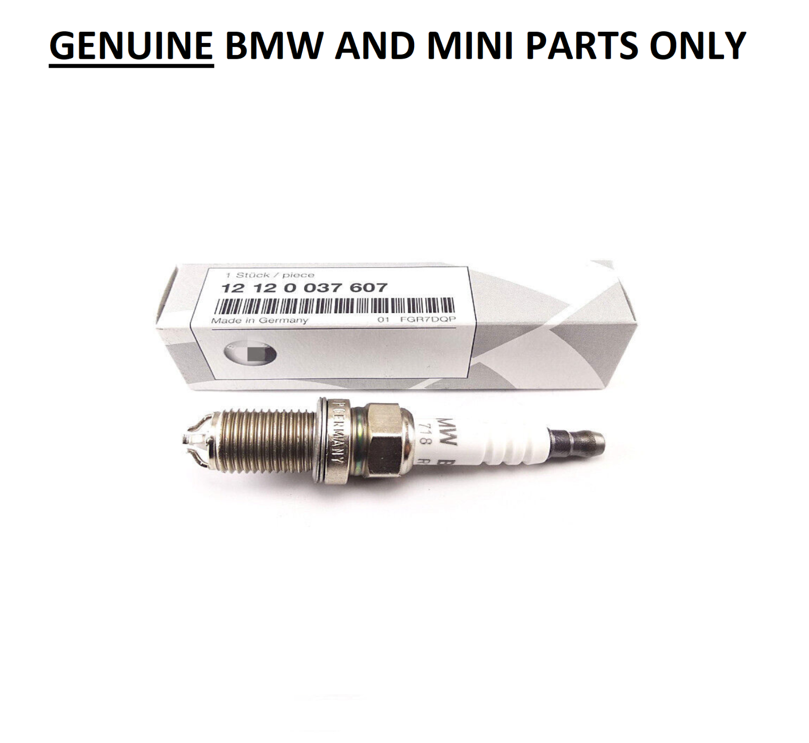 GENUINE BMW High Power Spark Plug 12120037607. Fits 3 5 6 7 8 Series ...