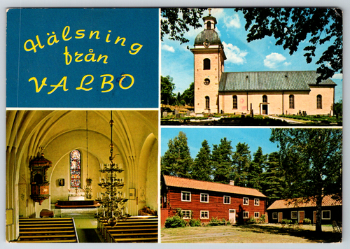 c1960s Greetings From Valbo Sweden Multi-View Church Interior Vintage ...