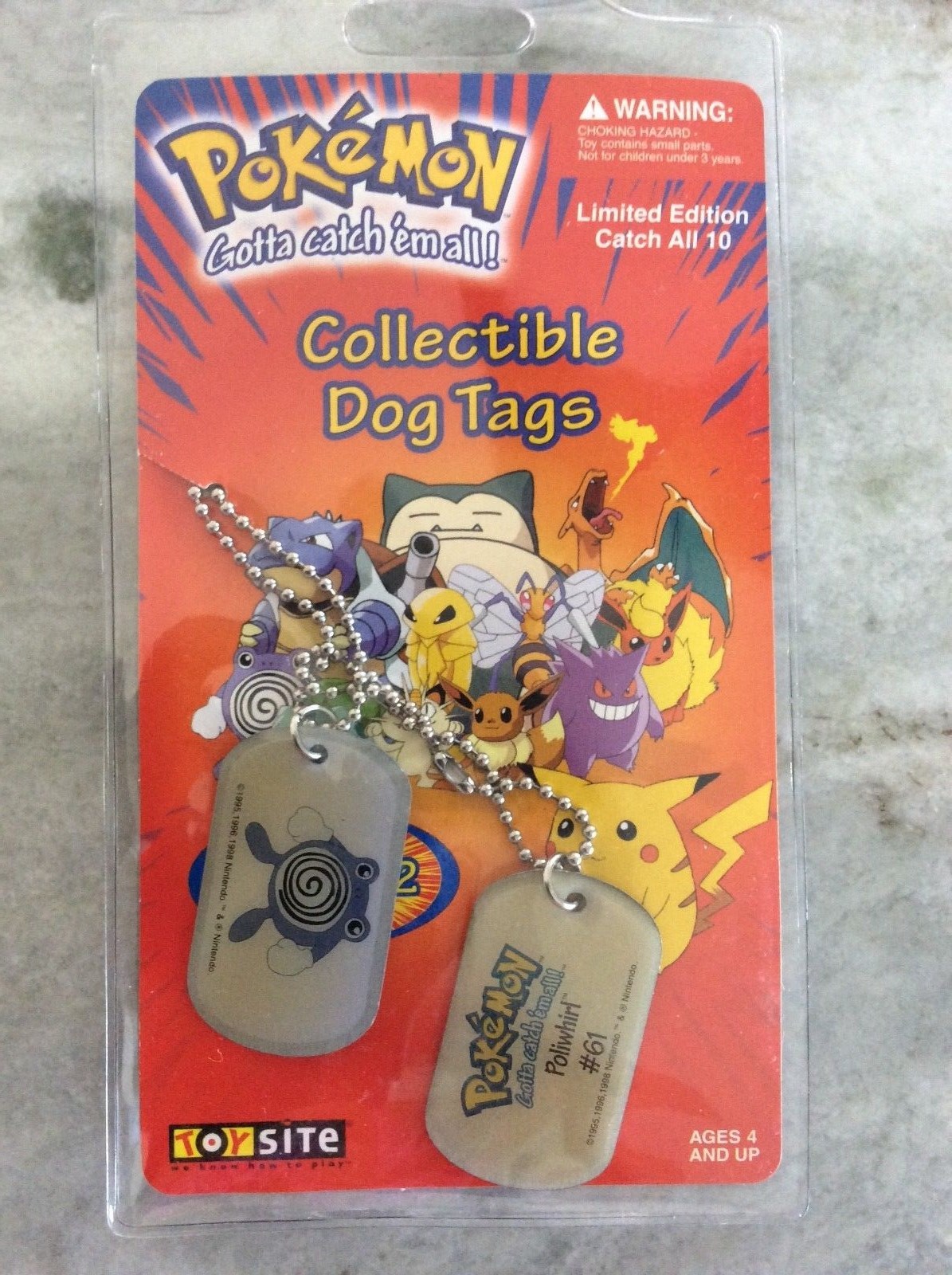 Pokémon Vintage Limited Edition Collectible Dog Tags - Complete Set Of ...
