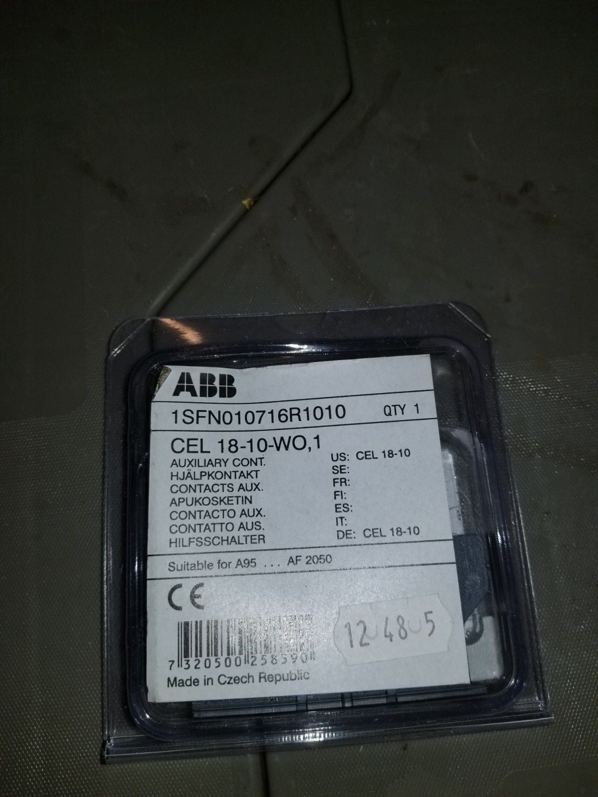 NEW - ABB CEL18-10 Auxiliary Contact Block 1SFN010716R1010 - 17 ...
