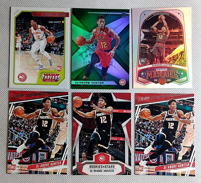 Lot of 6: DeAndre Hunter Rookie Cards, Prestige, Teal, Threads, Marquee ...