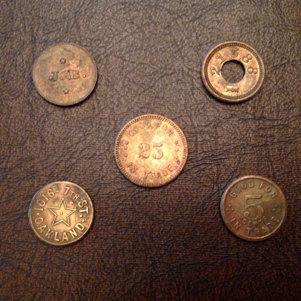 Lot of 5 - Antique U.S. Trade Tokens cd - | eBay