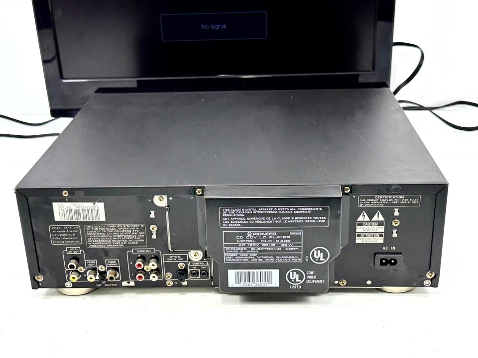 Pioneer CLD-D406 Laserdisc LD CD CDV Player - Tested &Working, Video ...