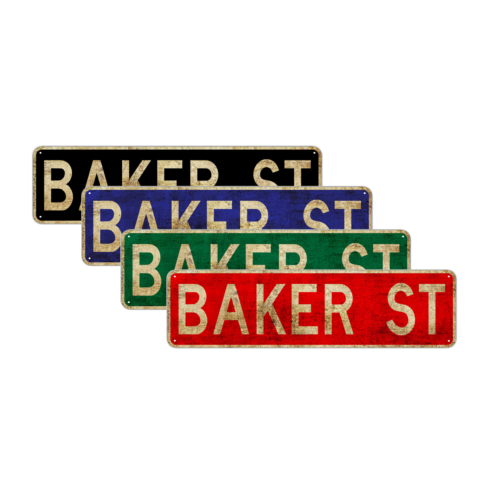 Baker Street Sign Art Roads Shop Bakery Shop Vintage Décor Plate ...