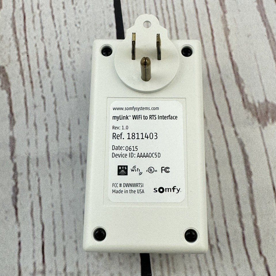 Somfy 1811403 Mylink WiFi to RTS Interface - Smart Home Automation ...