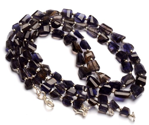 Natürlicher Edelstein Iolith 7 bis 12 mm Größe facettierte Nugget ...